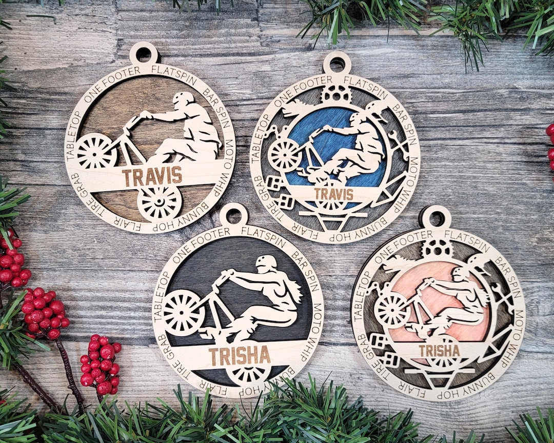 Personalized BMX Christmas Ornament, Custom BMX Rider Gift, BMX Racing ...