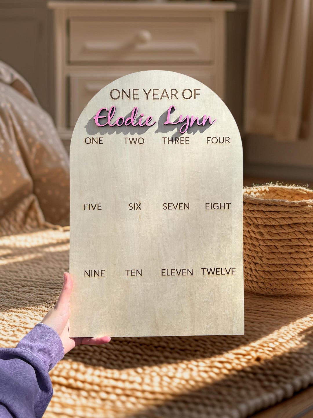Baby Monthly Milestone Board, Baby 1st Birthday, My First Year Photo ...