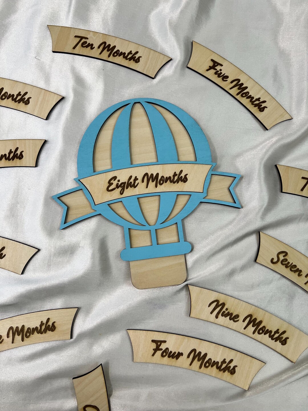 Hot Air Balloon Baby Milestone Markers: Wooden Photo Prop Set - Etsy