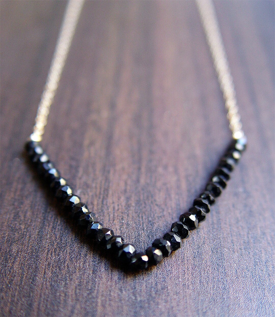 Black Onyx Triangle 14k Gold Fill Necklace, Black Onyx Layering ...