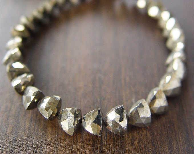 Triangle Pyrite Bracelet 14k Gold - Etsy