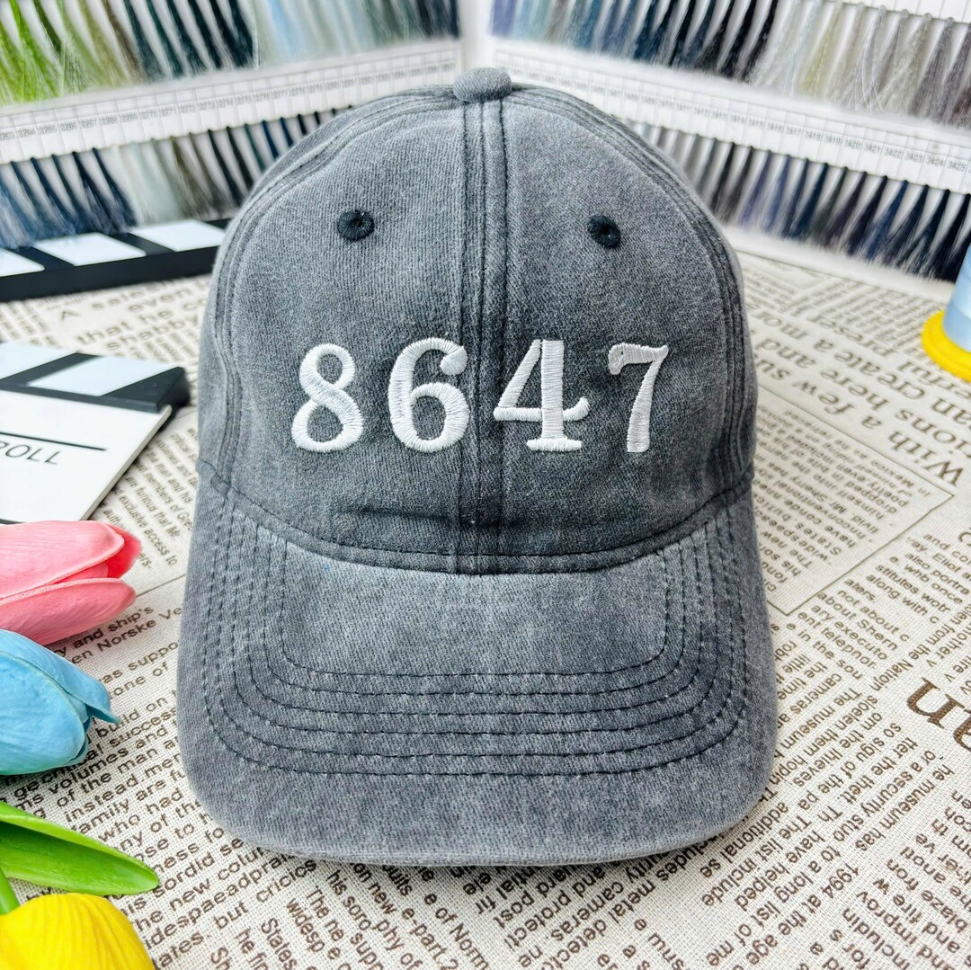 8647 Embroidered Hat, Subtle Anti Trump Cap, Pro-democrat Political Hat ...