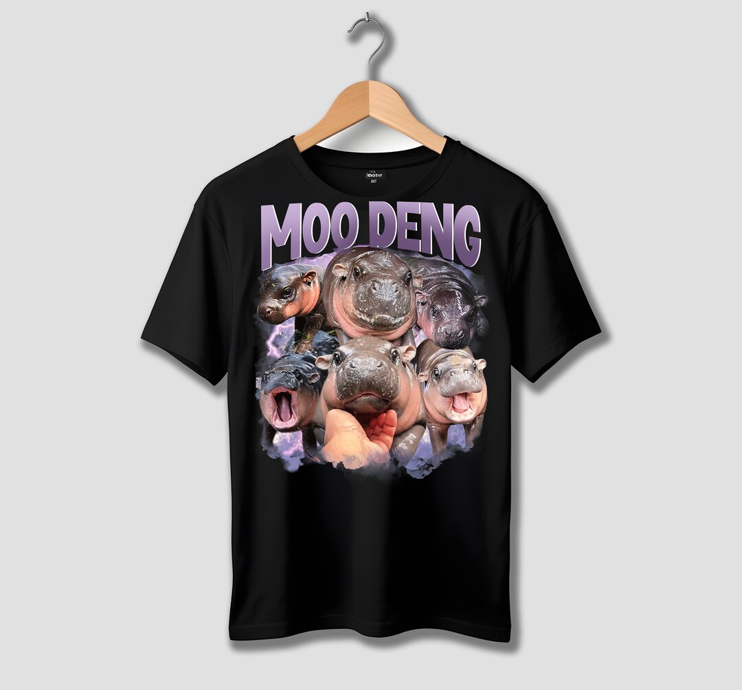 Moo Deng Shirt, Moo Deng T-shirt, Funny Trending Shirt, Hippo Shirt ...