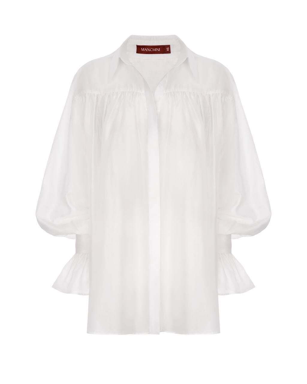 Victorian Sheer Blouse: Voluminous Sleeves, Natural Viscose Fabric ...
