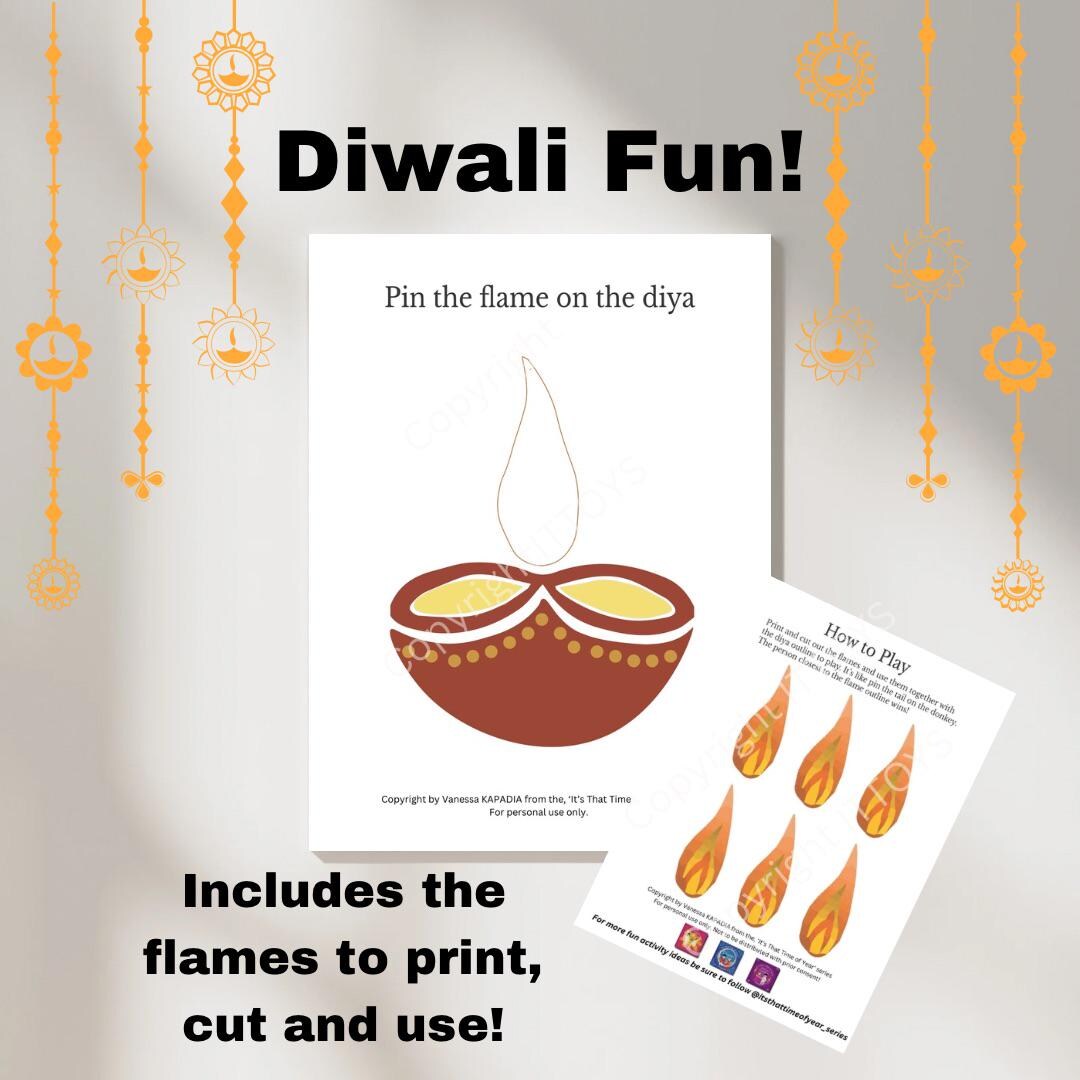 Diwali Party Games Diwali Kids Activities Pin the Tail on the Donkey ...