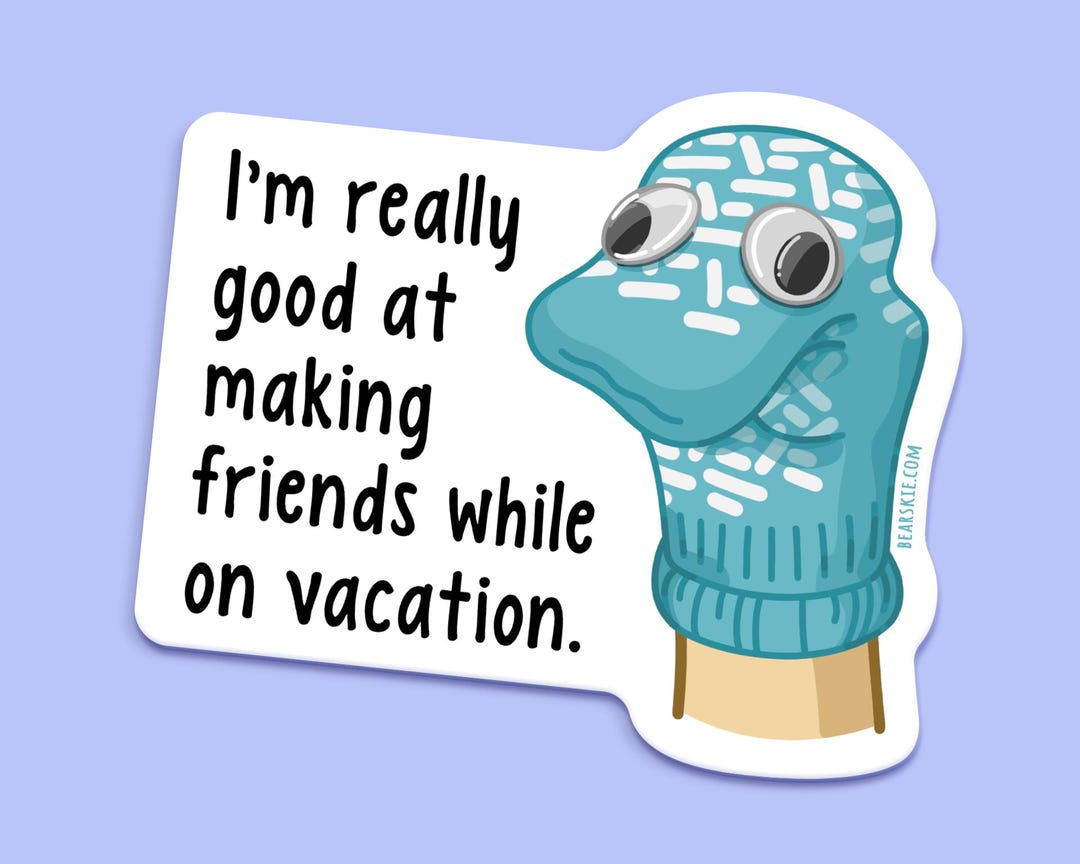Grippy Sock Puppet Sticker - Funny Healthcare Humor for Nurses, Doctors ...