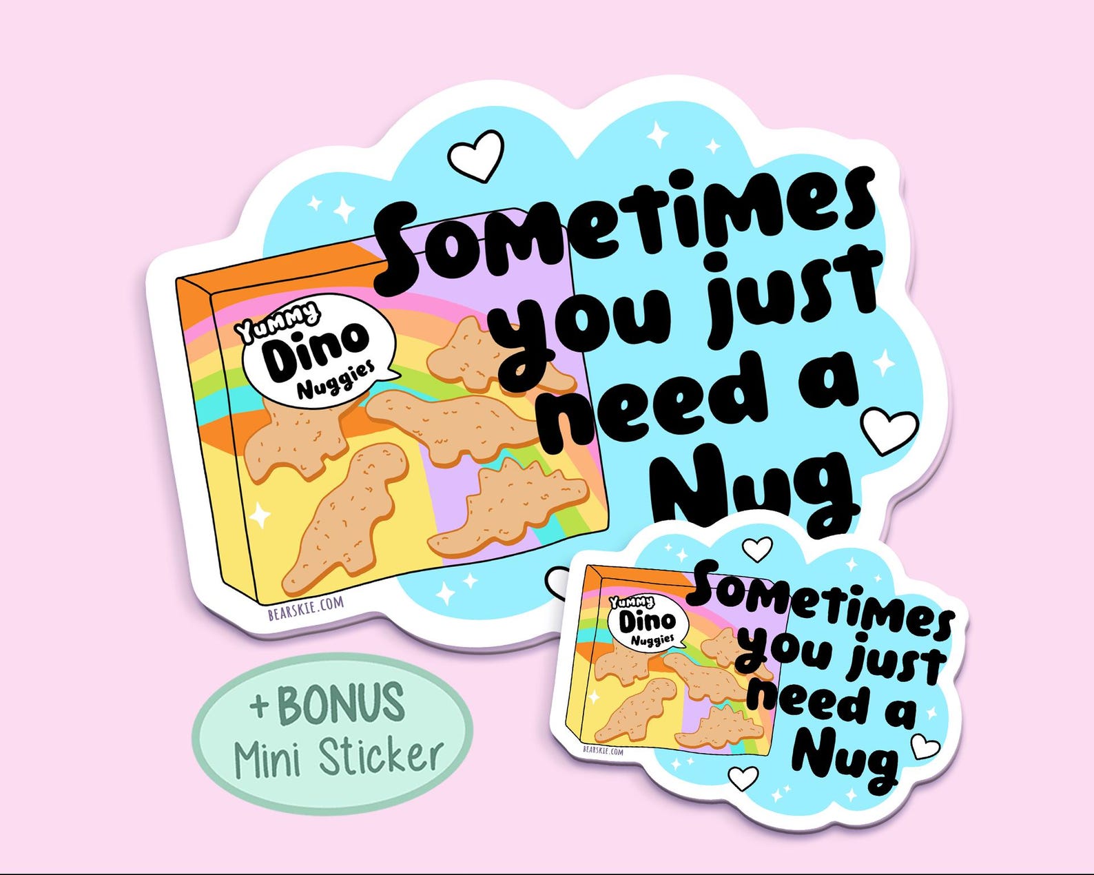 Funny Dino Nugget Sticker – “sometimes You Just Need a Nug” Vinyl Decal ...