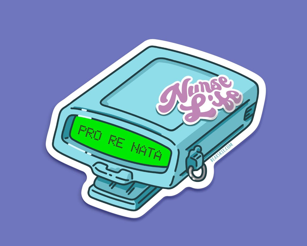 PRN Nurse Life Sticker - Pro Re Nata Pager Vinyl Sticker for Healthcare ...