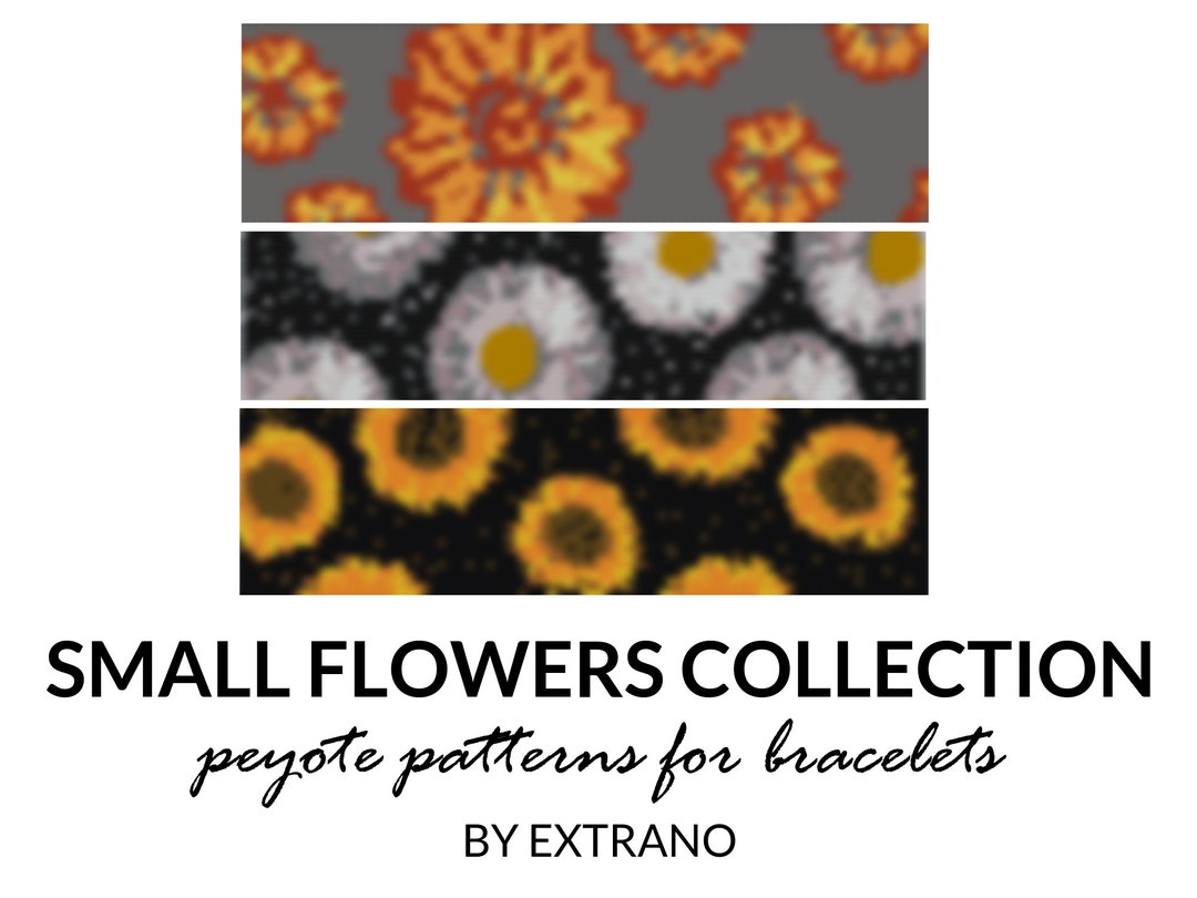 Peyote Bracelet Patterns, Even Peyote Pattern, Floral Peyote Patterns ...