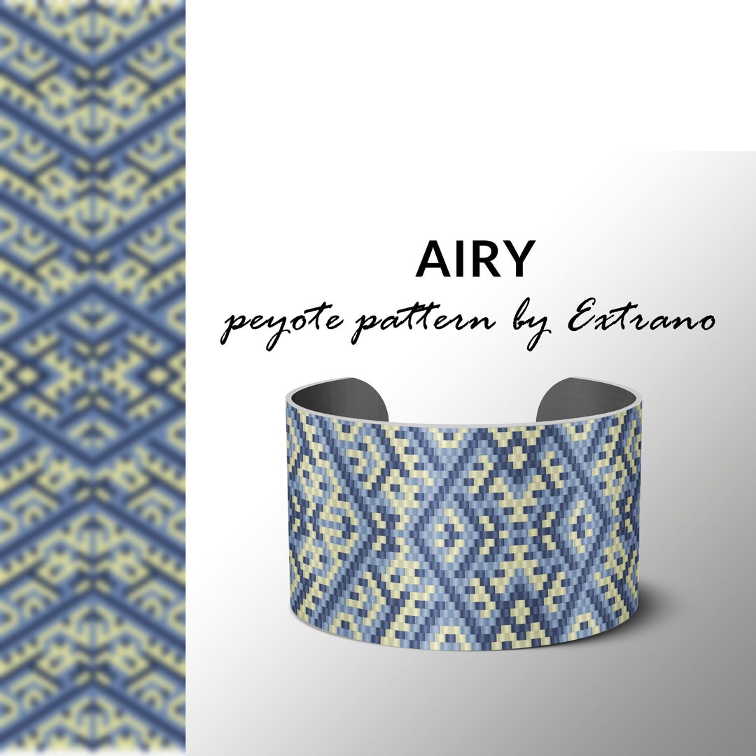 Peyote Bracelet Pattern, Native Peyote Pattern, Native American, Even ...