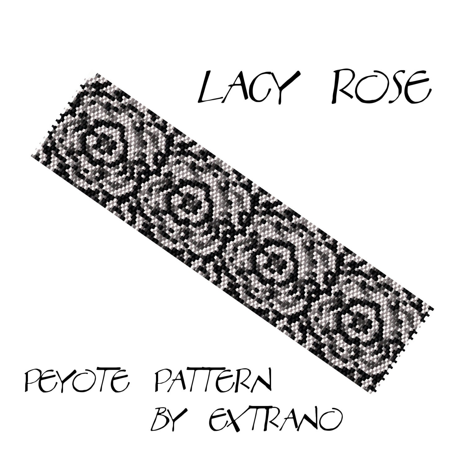 Peyote Bracelet Pattern, Wide Cuff Pattern, Uneven Peyote Stitch ...