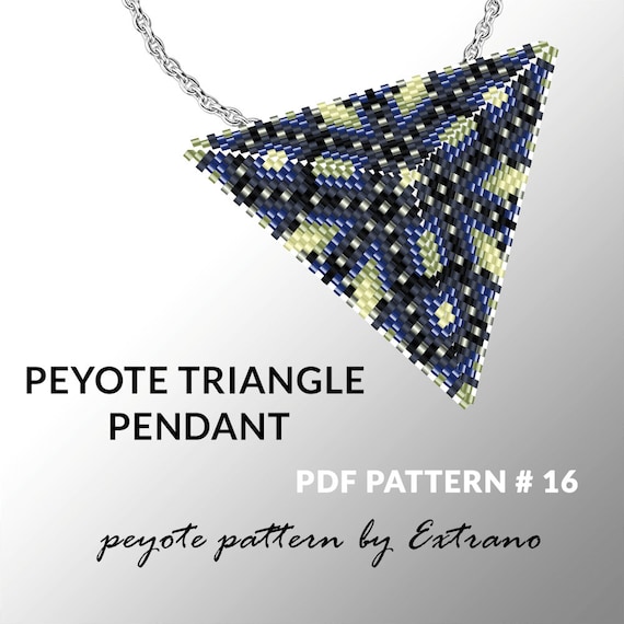 triangle peyote pendant #31 native stitch peyote triangle instruction ...