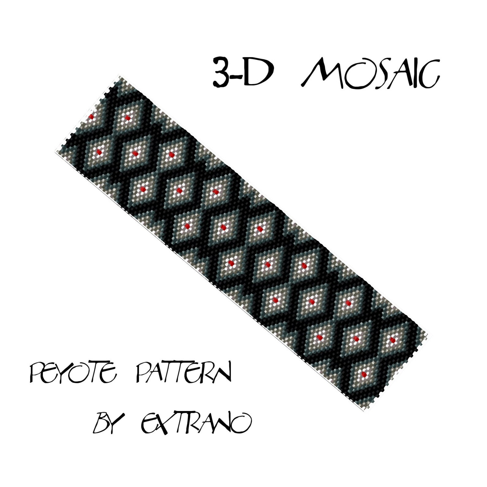 Peyote Bracelet Pattern Wide Cuff Pattern Uneven Peyote | Etsy