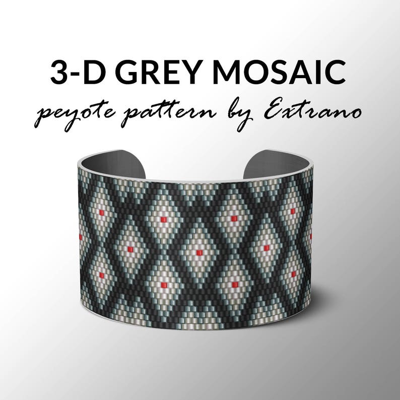Peyote Bracelet Pattern Wide Cuff Pattern Uneven Peyote | Etsy