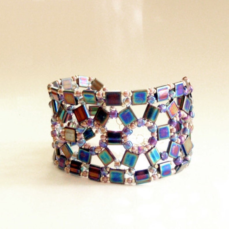 Bracelet Tutorial Wide Cuff Pattern Bracelet Pattern Tila - Etsy