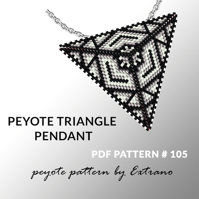 Peyote Triangle Pattern With Instruction Peyote Triangle Etsy