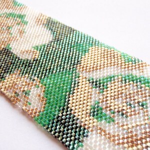 Peyote Bracelet Pattern, Wide Cuff Pattern, Even Peyote Stitch, Peyote ...