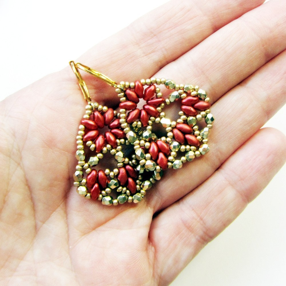 Superduo Earrings Tutorial Earrings Pattern Superduo - Etsy