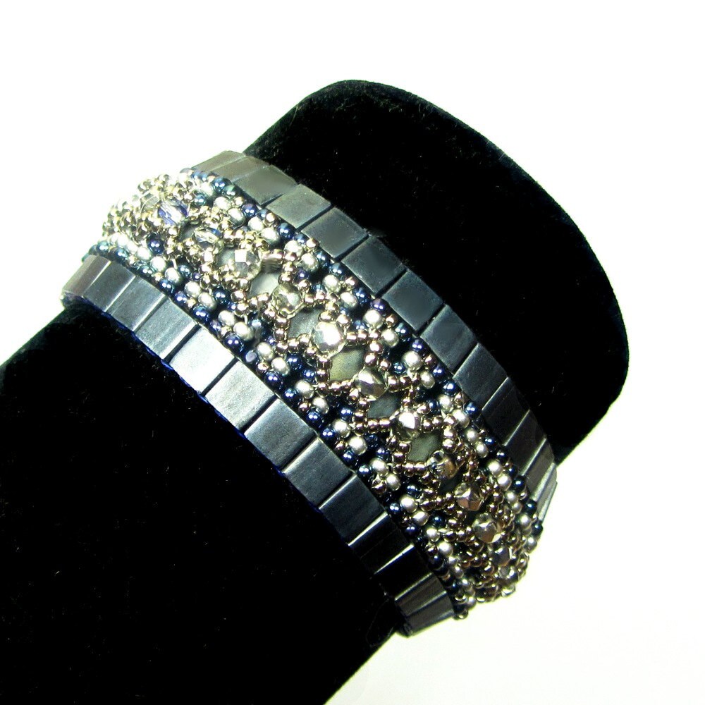 Bracelet Tutorial Wide Cuff Pattern Bracelet Pattern Tila - Etsy