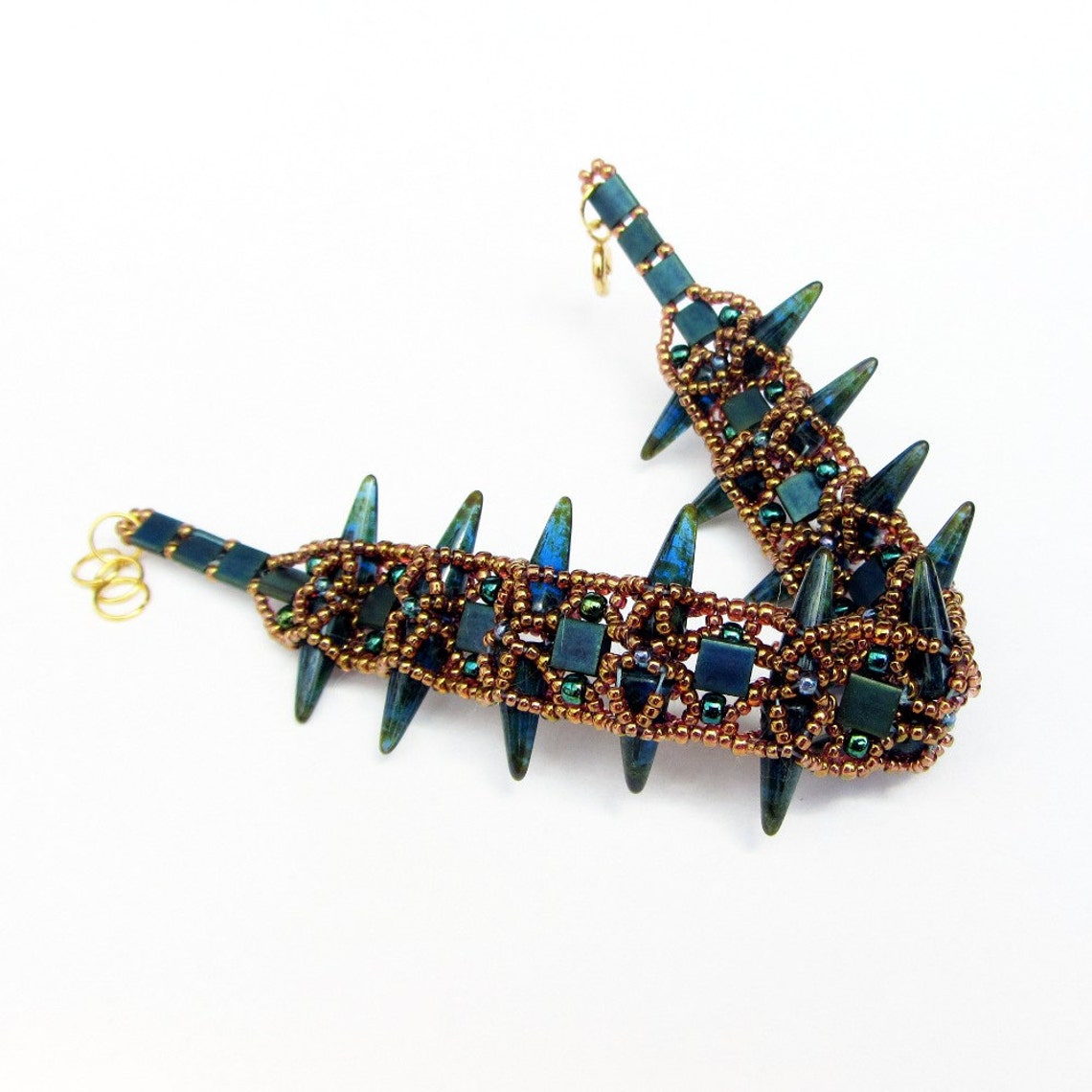 Bracelet Tutorial Spike Beads Pattern Bracelet Pattern | Etsy