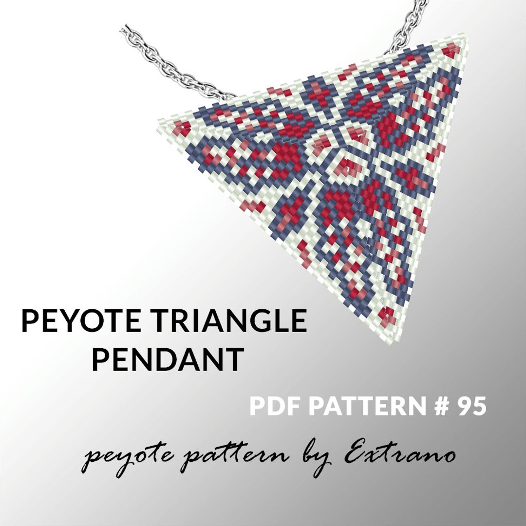 Peyote Triangle Pattern With Instruction, Native Peyote Pattern, Native ...