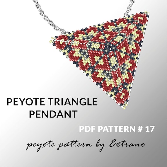 Peyote triangle pattern with instruction peyote triangle | Etsy
