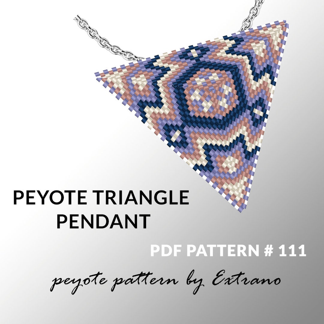 Peyote Triangle Pattern With Instruction, Native Peyote Pattern, Native ...