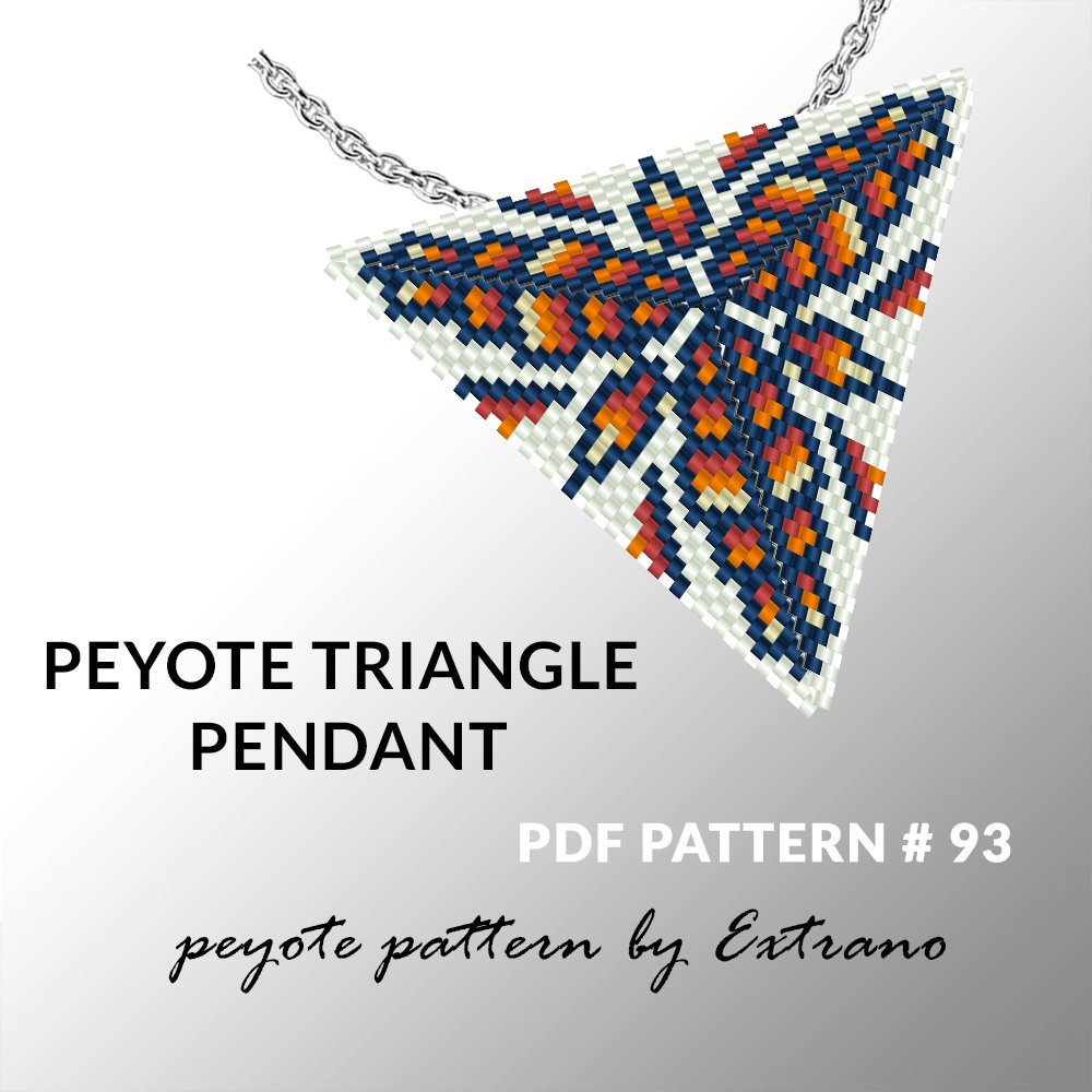 Peyote Triangle Pattern With Instruction Native Peyote - Etsy