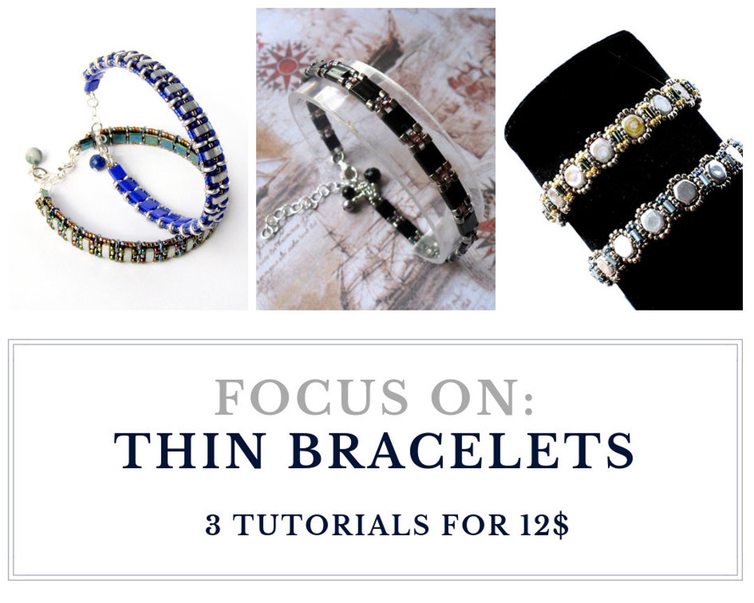 Thin Bracelets Tutorials, Jewelry Patterns - Set of Tutorials With ...
