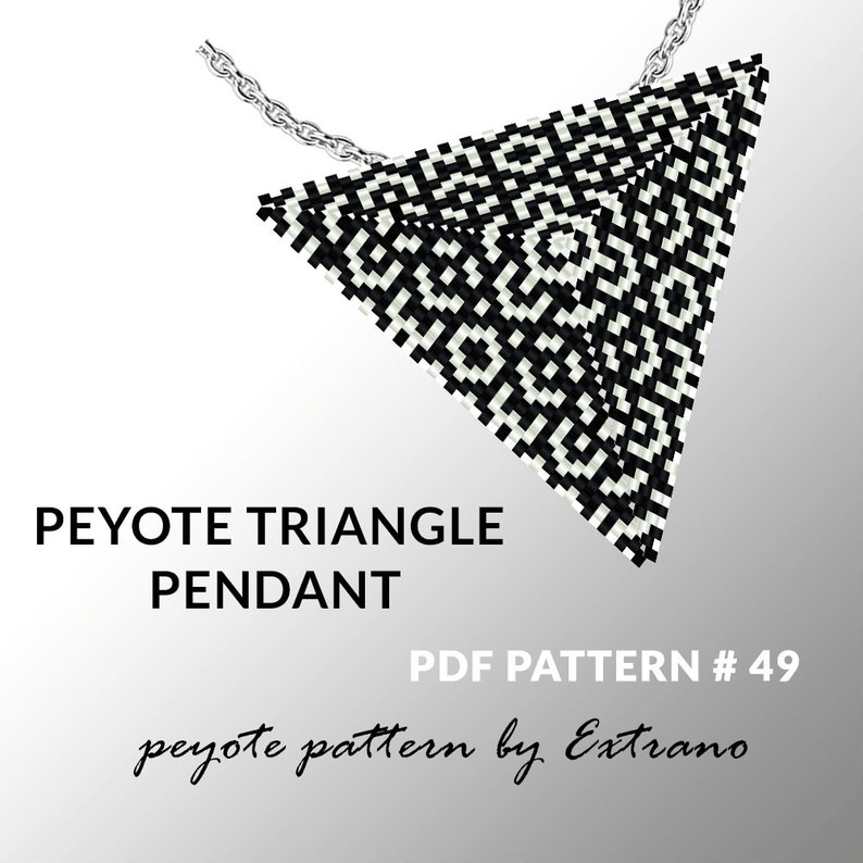 Peyote Triangle Pattern With Instruction Peyote Triangle - Etsy