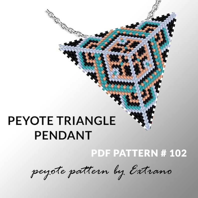 Peyote Triangle Pattern With Instruction Triangle Peyote - Etsy