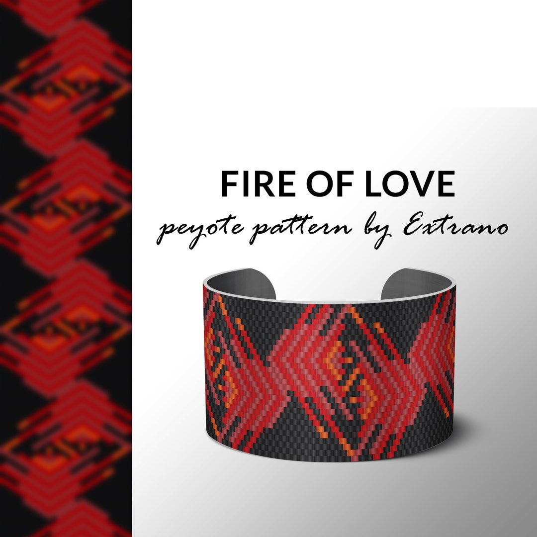 Peyote Bracelet Pattern, Native Peyote Pattern, Native American, Even ...
