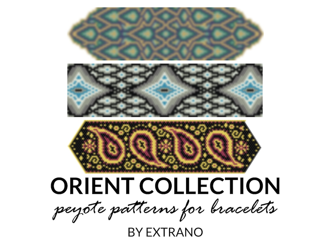 Peyote Bracelet Patterns, Uneven Peyote Pattern, Mosaic Peyote Pattern ...