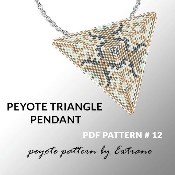 Peyote triangle pattern with instruction peyote triangle | Etsy