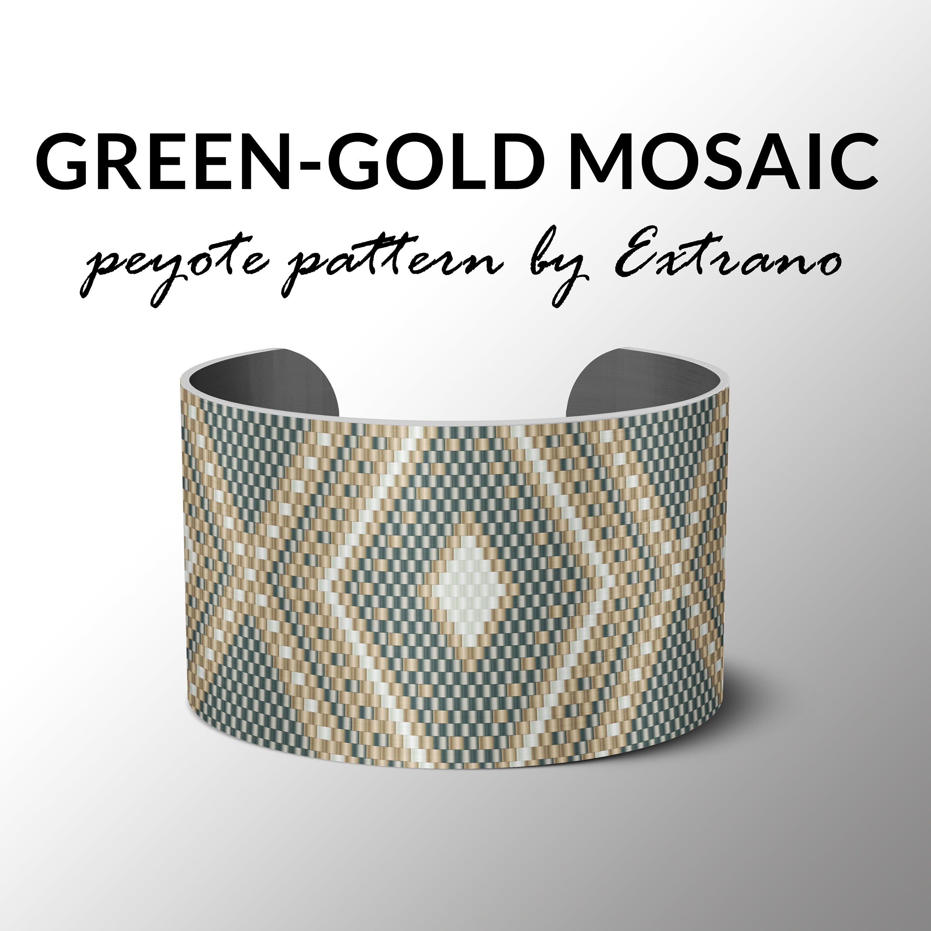 Peyote Bracelet Pattern Wide Cuff Pattern Uneven Peyote - Etsy