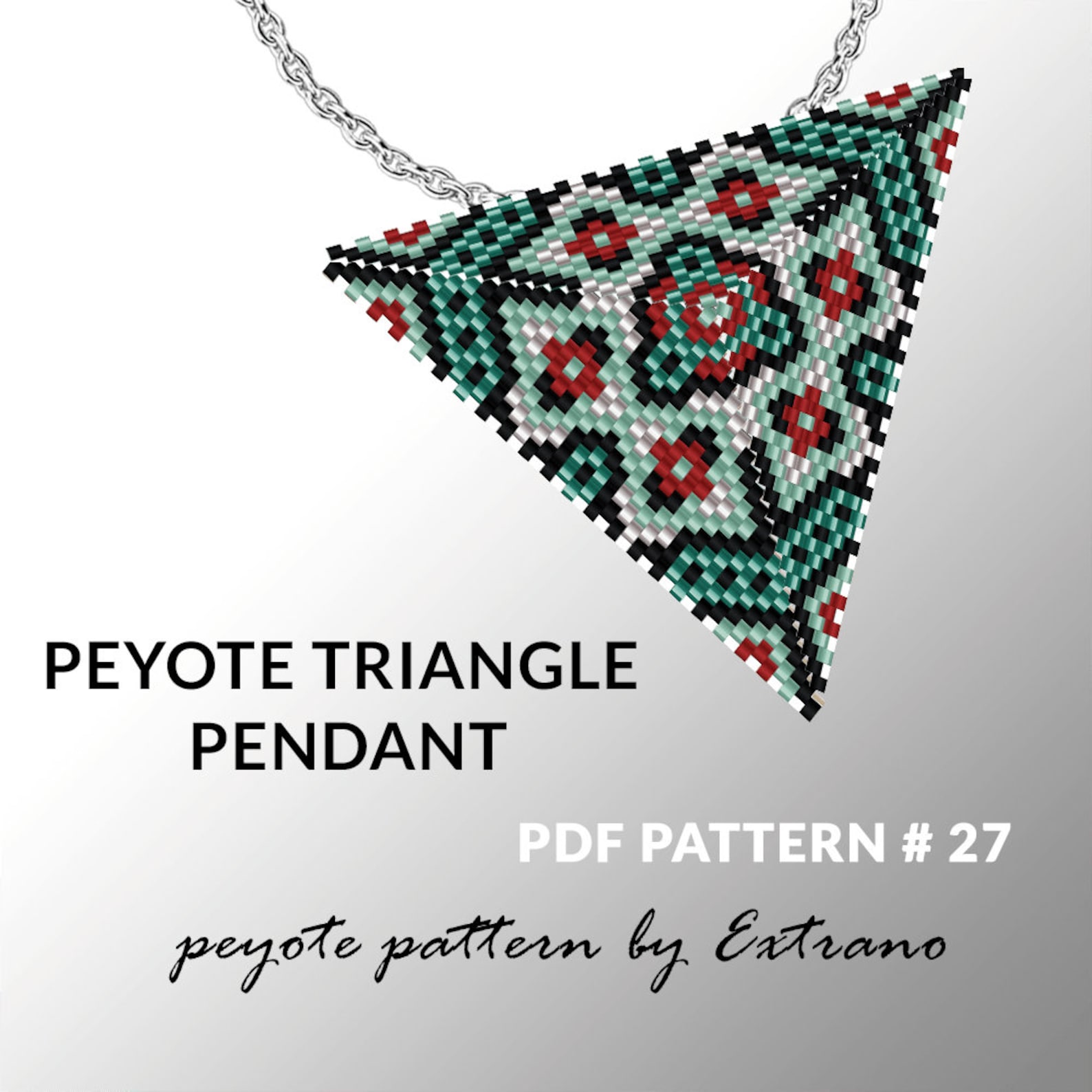 Peyote Triangle Pattern With Instruction Peyote Triangle - Etsy