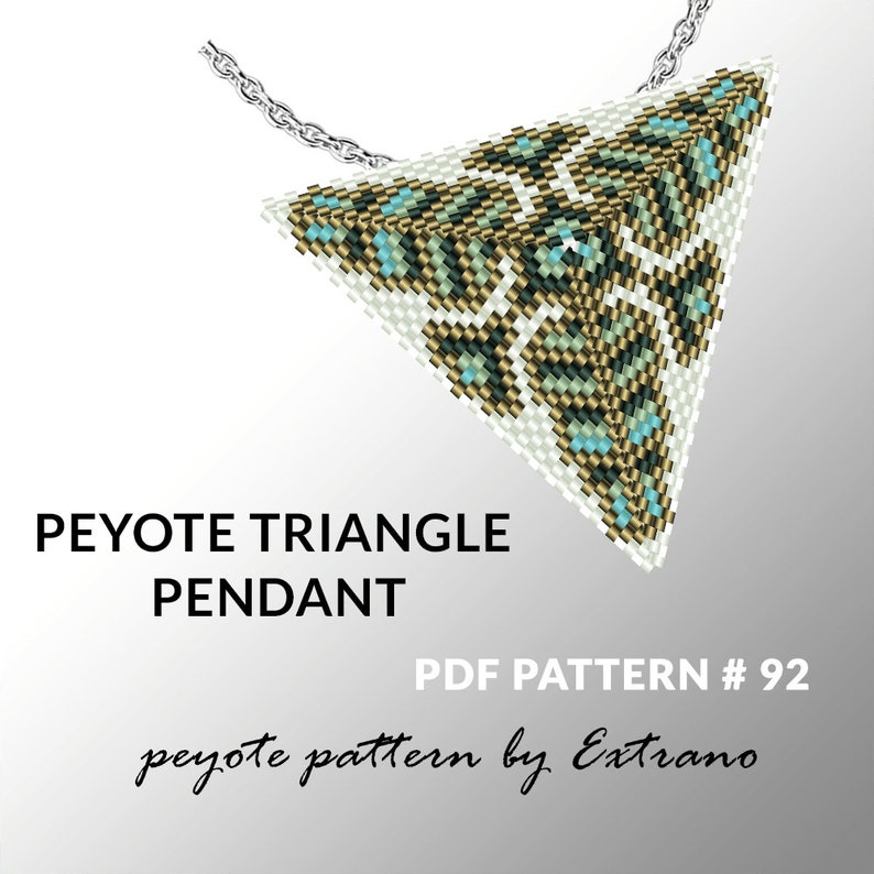 Peyote Triangle Pattern With Instruction, Native Peyote Pattern, Native ...