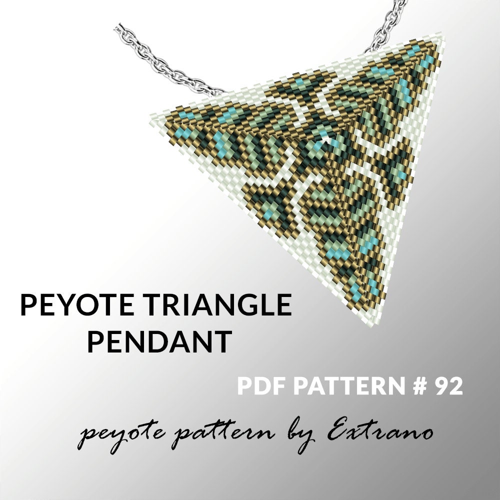 Peyote Triangle Pattern With Instruction, Native Peyote Pattern, Native ...