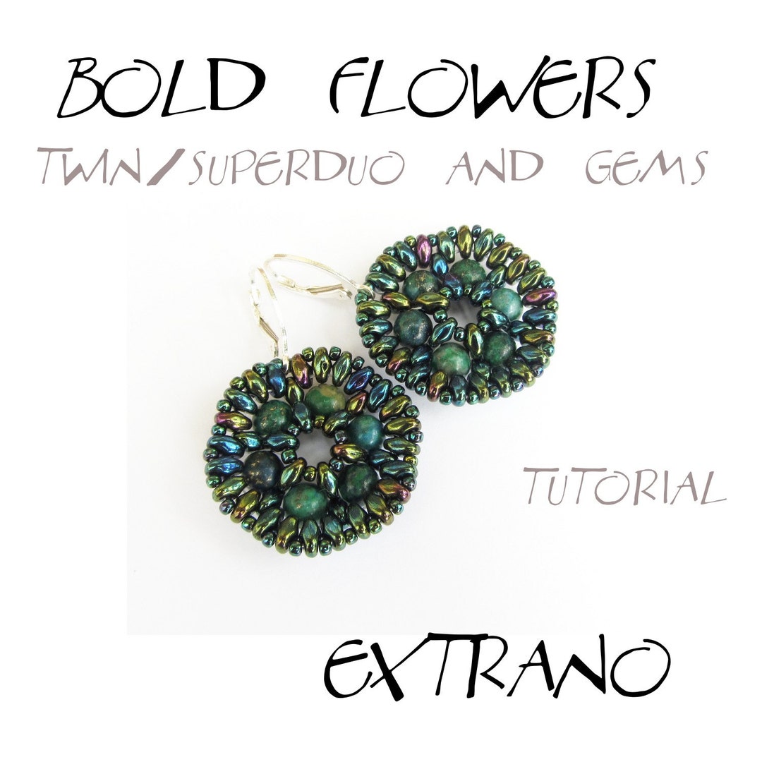 Superduo Earrings Tutorial, Long Earrings Pattern, Superduo Pattern ...