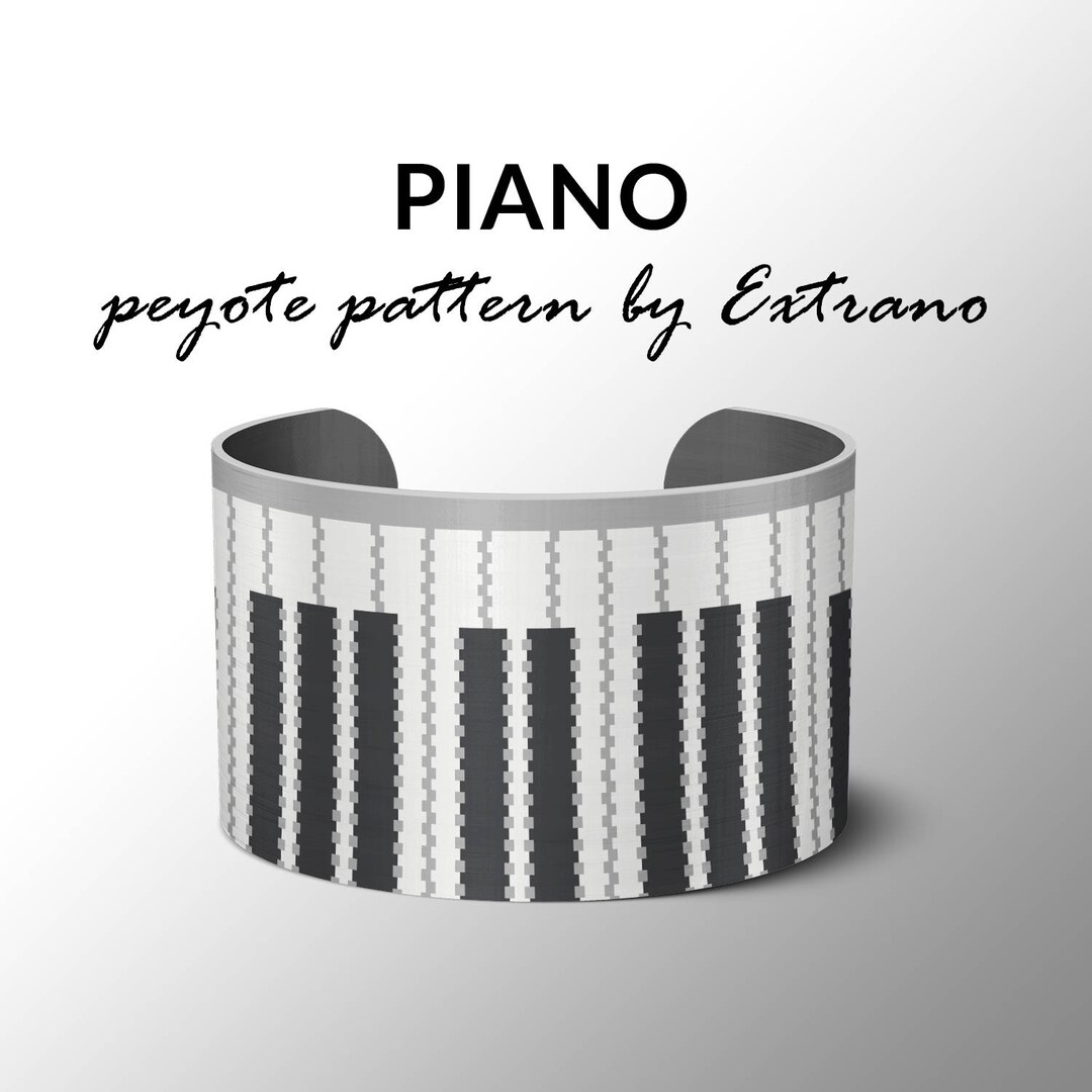 Peyote Bracelet Pattern, Wide Cuff Pattern, Even Peyote Stitch, Peyote ...