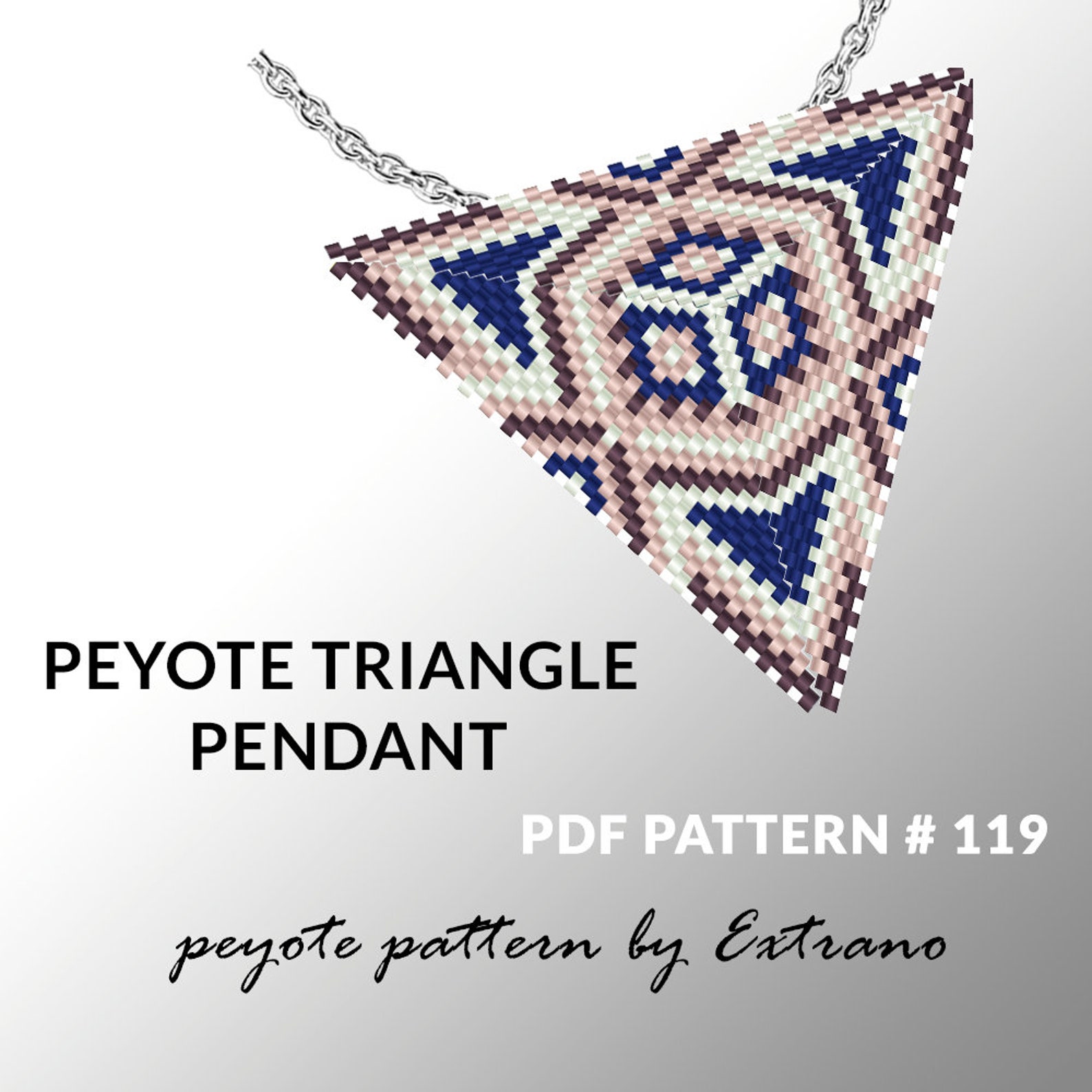 Triangle Peyote Pattern Peyote Triangle Pattern With - Etsy