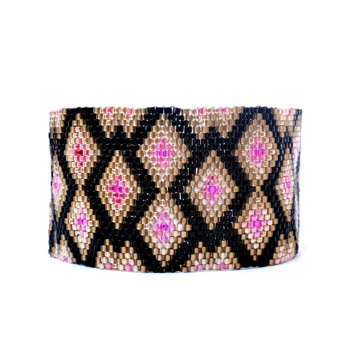 Peyote Bracelet Pattern Wide Cuff Pattern Uneven Peyote | Etsy