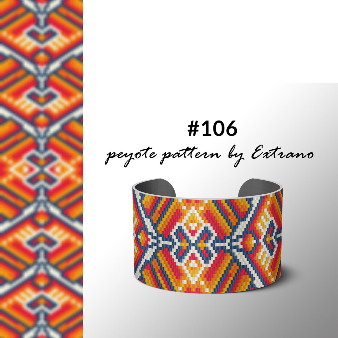 Peyote Bracelet Pattern, Native Peyote Pattern, Odd Count, Native ...