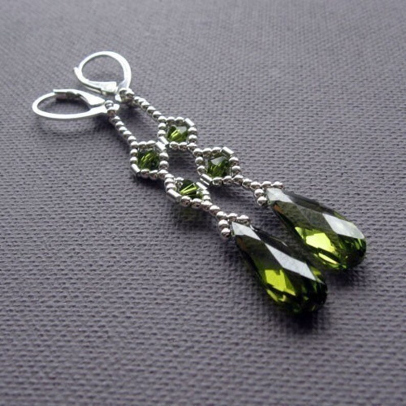 Long earrings tutorial extra long earrings tutorial beaded | Etsy