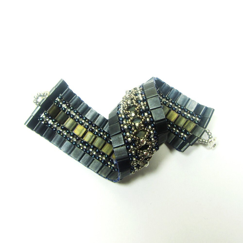 Bracelet Tutorial Wide Cuff Pattern Bracelet Pattern Tila - Etsy