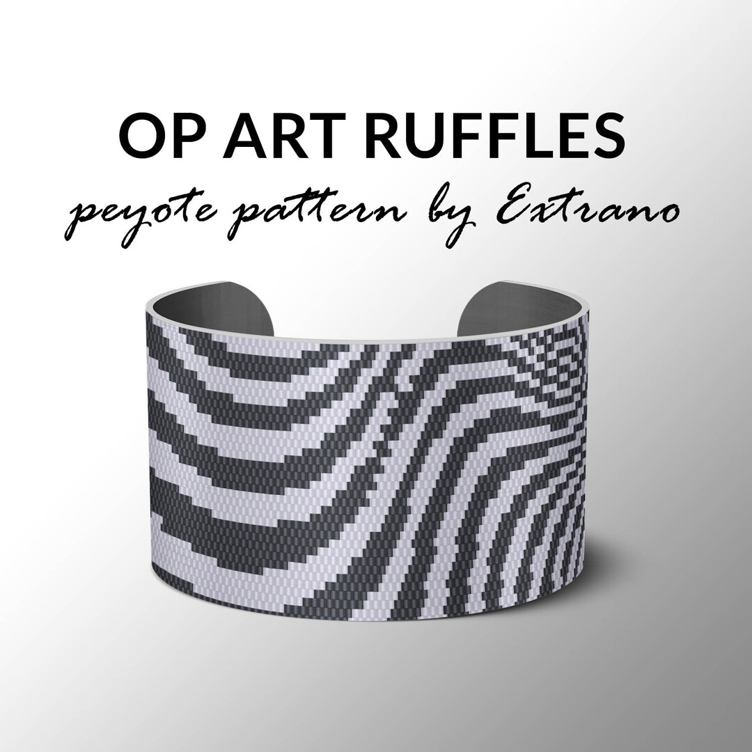 Peyote Pattern Bracelet, Wide Cuff Pattern, Even Peyote Stitch, Peyote ...