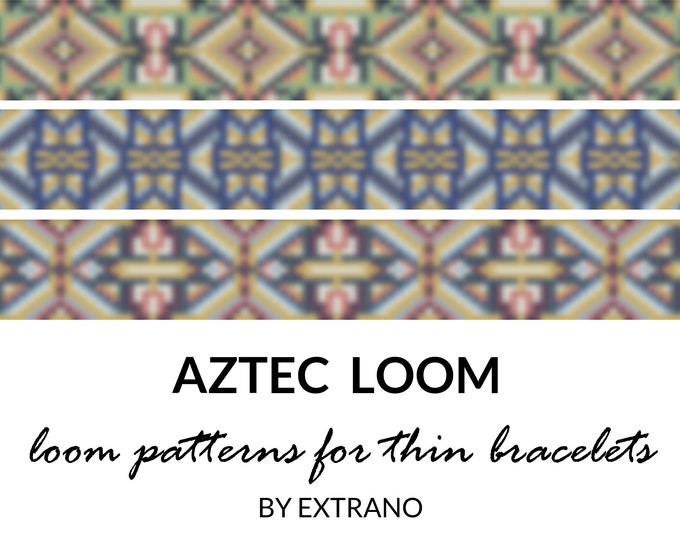 Bead Loom Pattern Mint Flames Ethnic Inspired LOOM Bracelet Pattern in ...