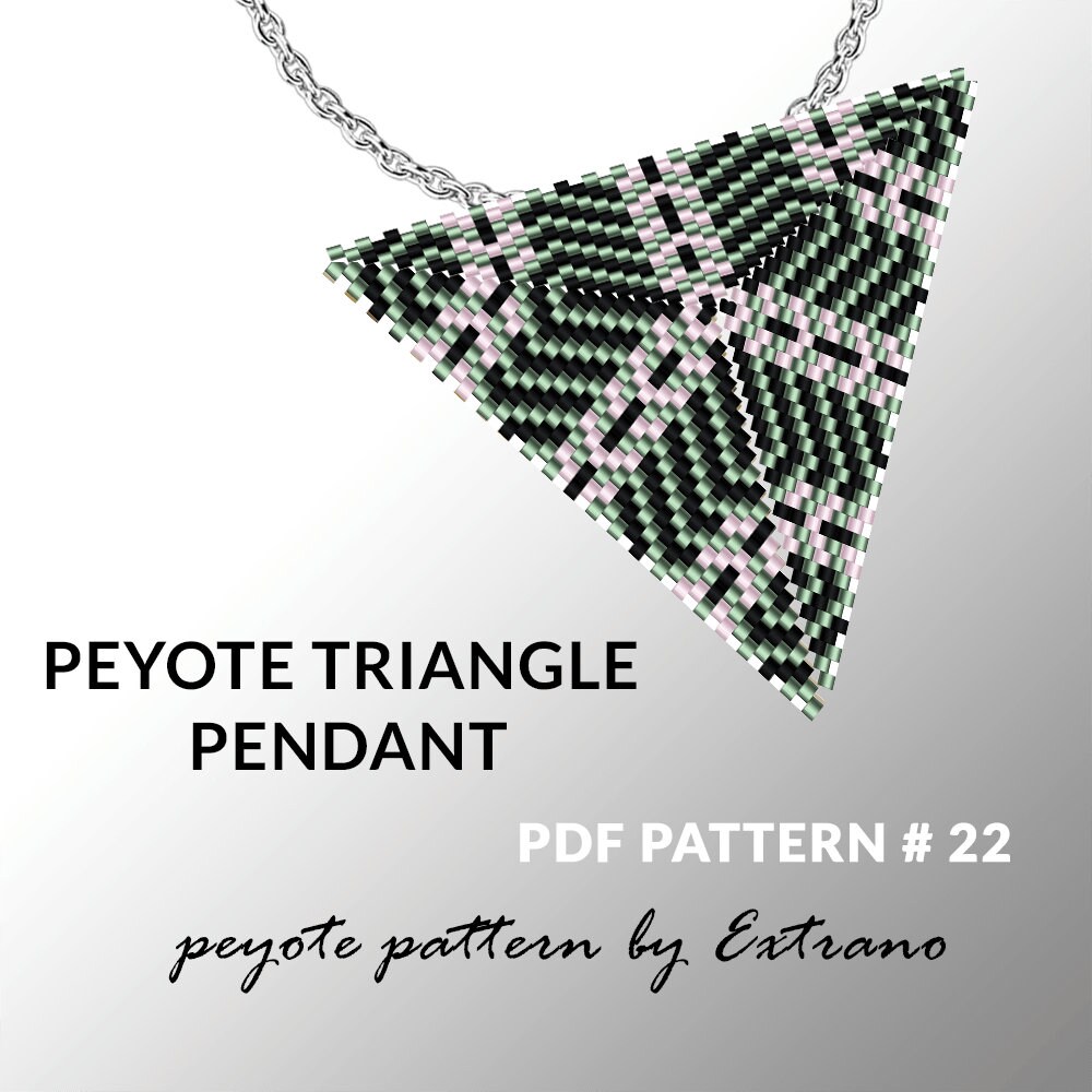Peyote Triangle Pattern With Instruction Peyote Triangle - Etsy