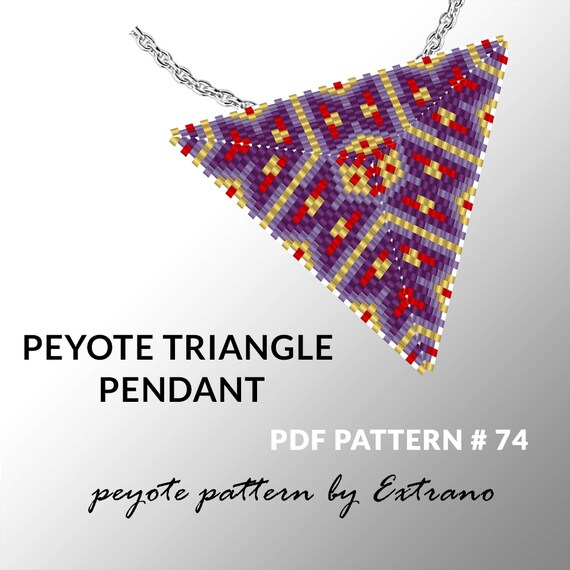 Peyote Triangle Pattern With Instruction Peyote Triangle | Etsy