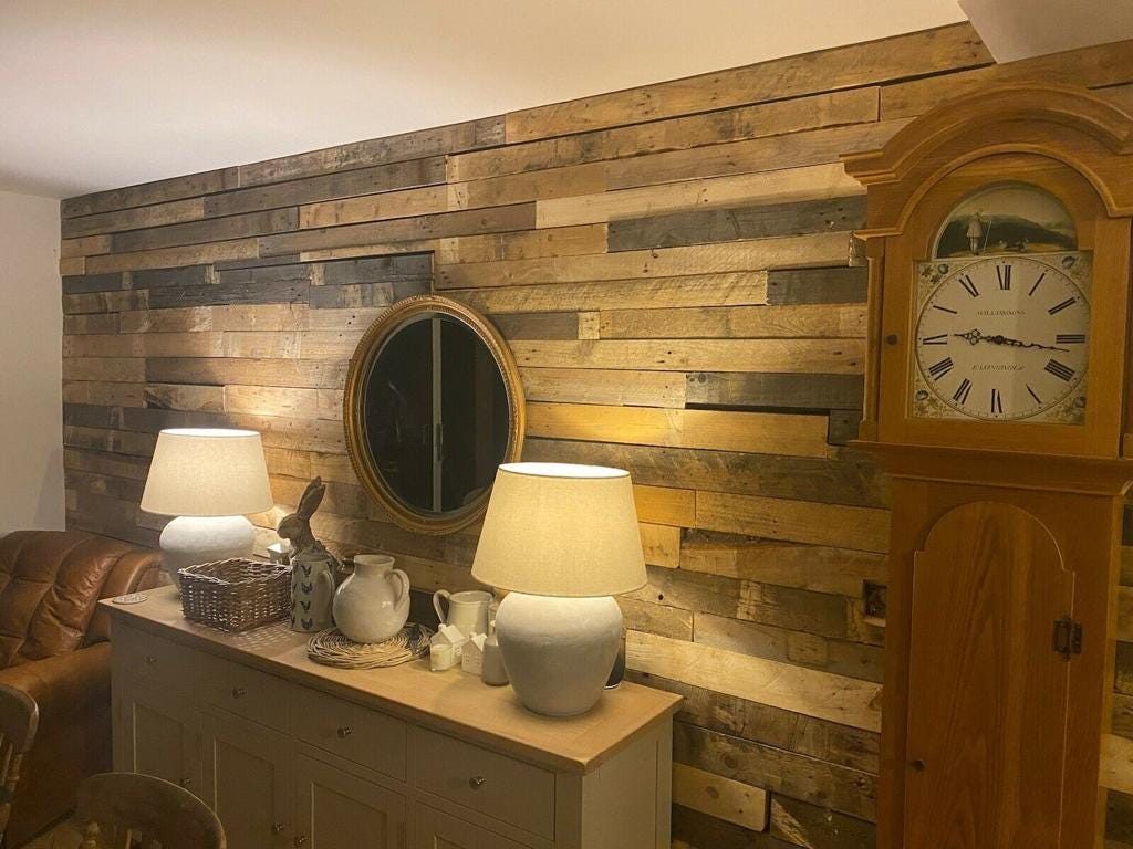 1 Sqm Reclaimed Pallet Wall Cladding - Kiln Dried Boards, Planks, Slats ...